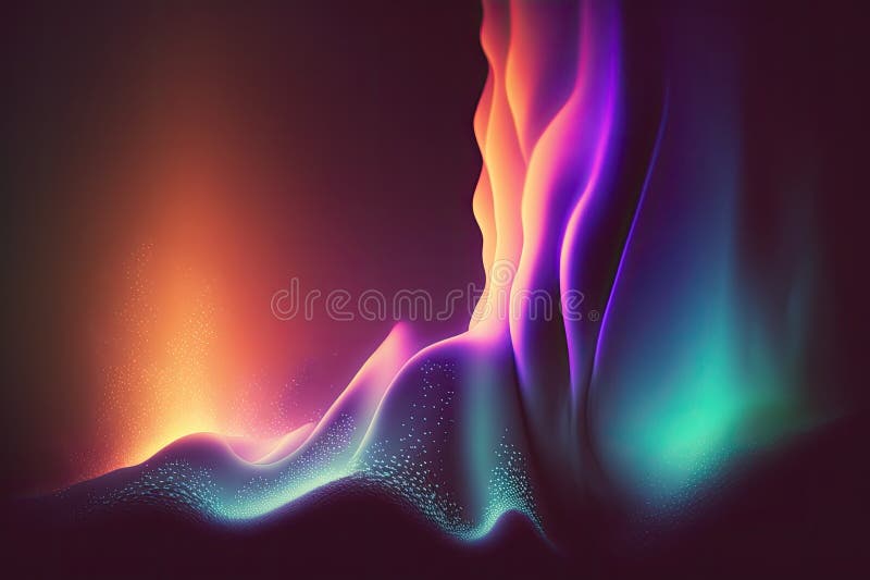 Colourful Aura Waves and Modern Abstract Lines Stock Image - Image of ...