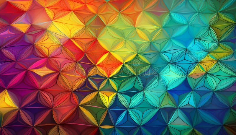 Colourful Background from Geometric Shapes and Net Stock Illustration ...