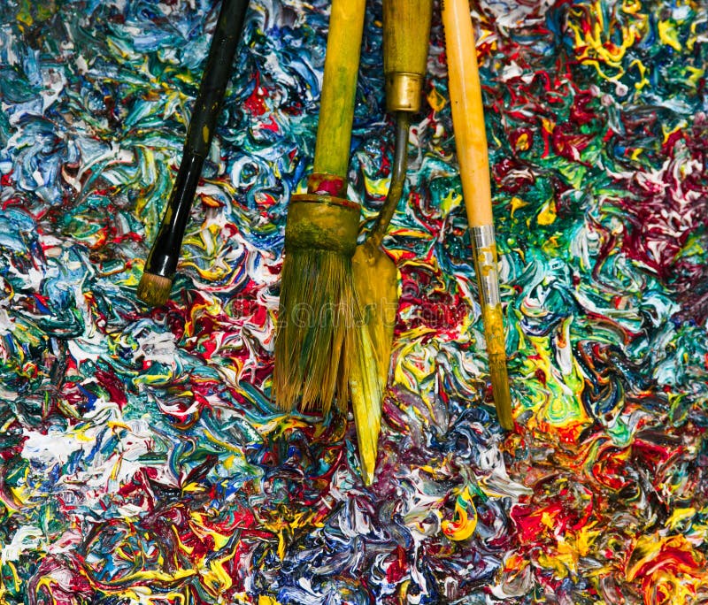 Colourful Background of Oil Paints. Filter Effect Stock Photo - Image ...