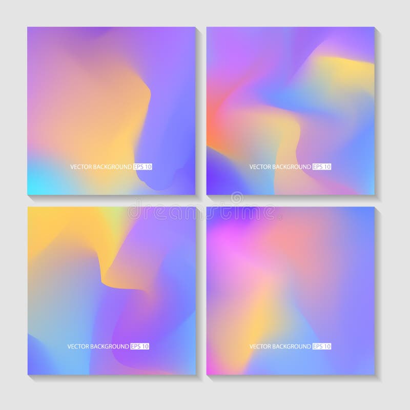 Colourful Backgrounds Set. Vector Mesh Template. Stock Vector ...