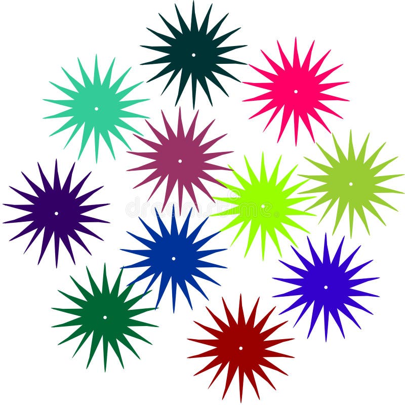 Colourful Ballons Style Pattern in One Frame Stock Illustration ...