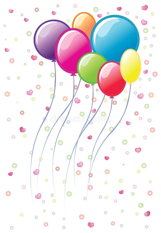Colourful Balloons. Vector Illustration. Stock Vector - Illustration of ...