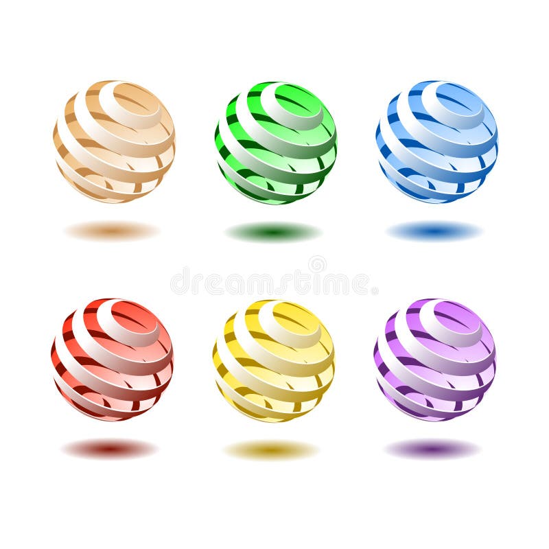 Colourful balls stock illustration. Illustration of ball - 45379739