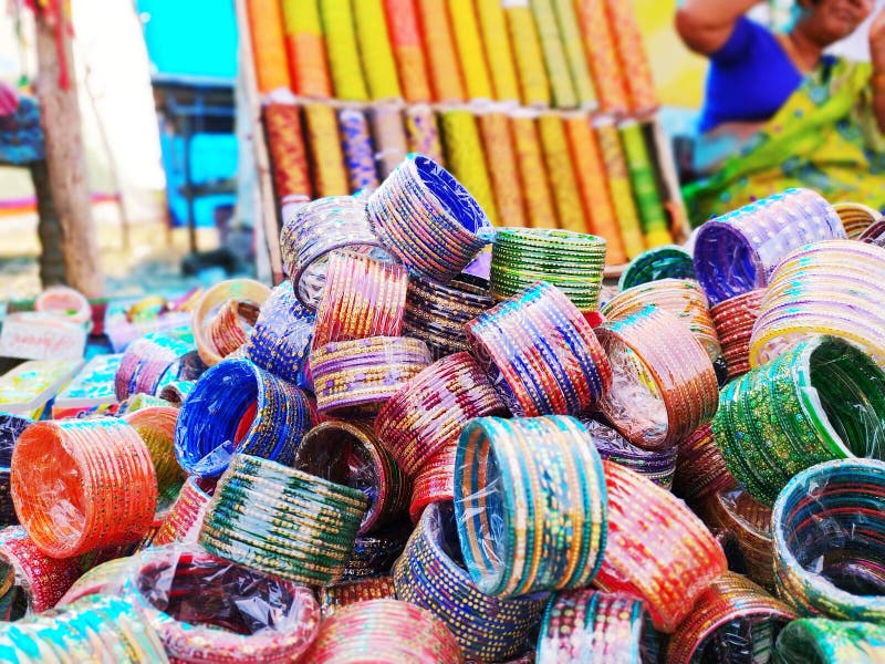 Colourful bangles stock photo. Image of glass, india - 176685864