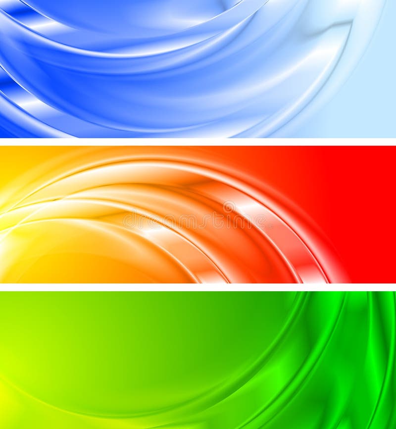 Colourful Banners (NO Gradient Mesh) Stock Vector - Illustration of ...