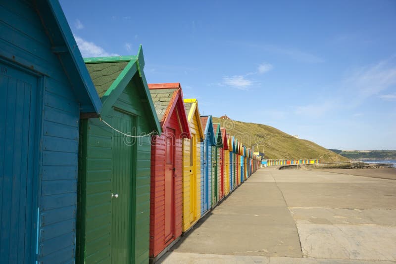 Colourful beach huts stock photo. Image of yellow, colourful - 10396072
