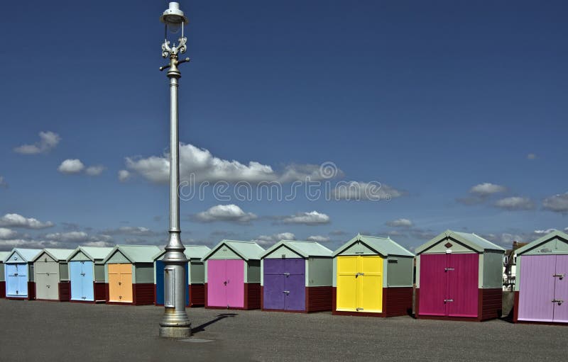 Colorful beach huts stock image. Image of colorful, brighton - 15960813