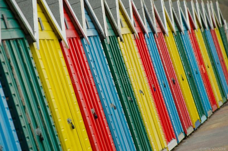 Colourful Beach Huts stock image. Image of huts, colour - 30414155