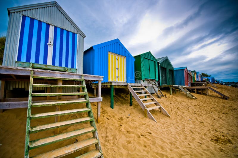 Colourful Beach Shack stock image. Image of colourful - 11051527