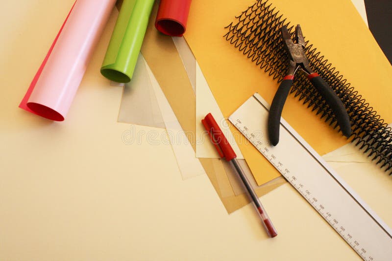 Colourful Binding Materials Stock Photo - Image of colourful, creative ...