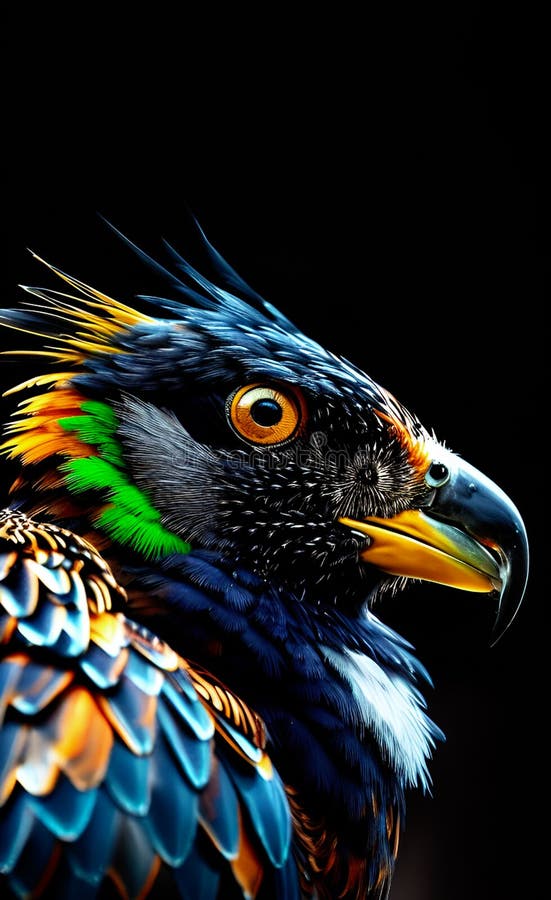 Colourful bird portrait stock illustration. Illustration of bird ...