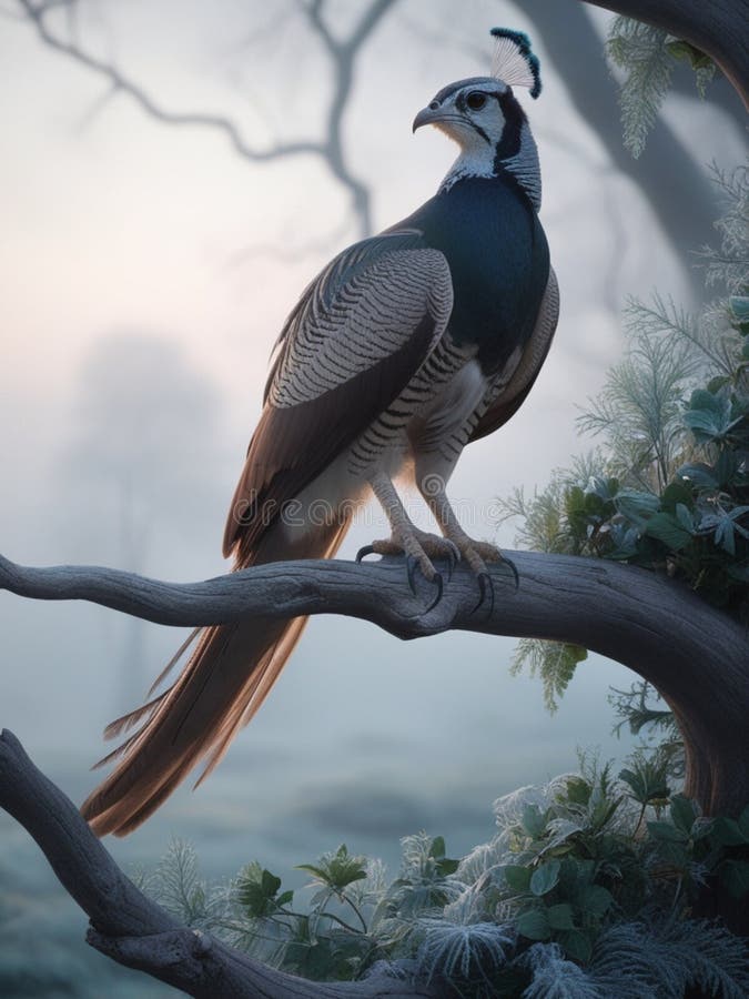 Mystical Majesty: Fantasy Raptor of the Dawn Stock Illustration ...