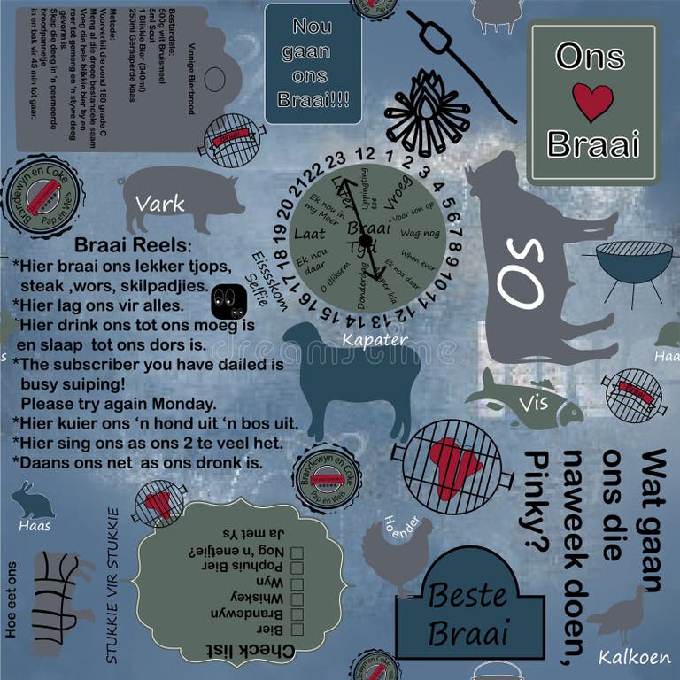 Braai Pattern Stock Illustrations – 28 Braai Pattern Stock ...