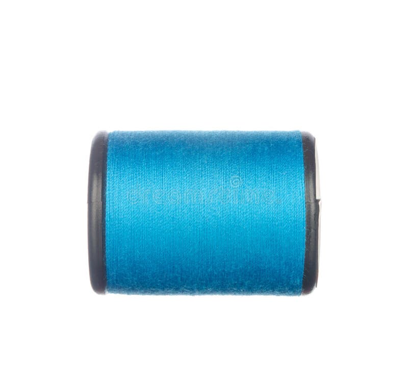 Colourful Blue Thread Isolated on White Stock Photo - Image of string ...
