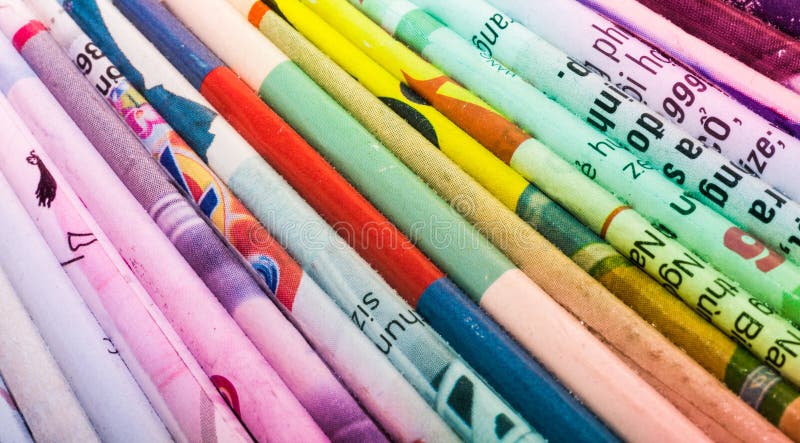 Colourful Book Covers Lined Up on a Shelf in a Study Stock Image ...