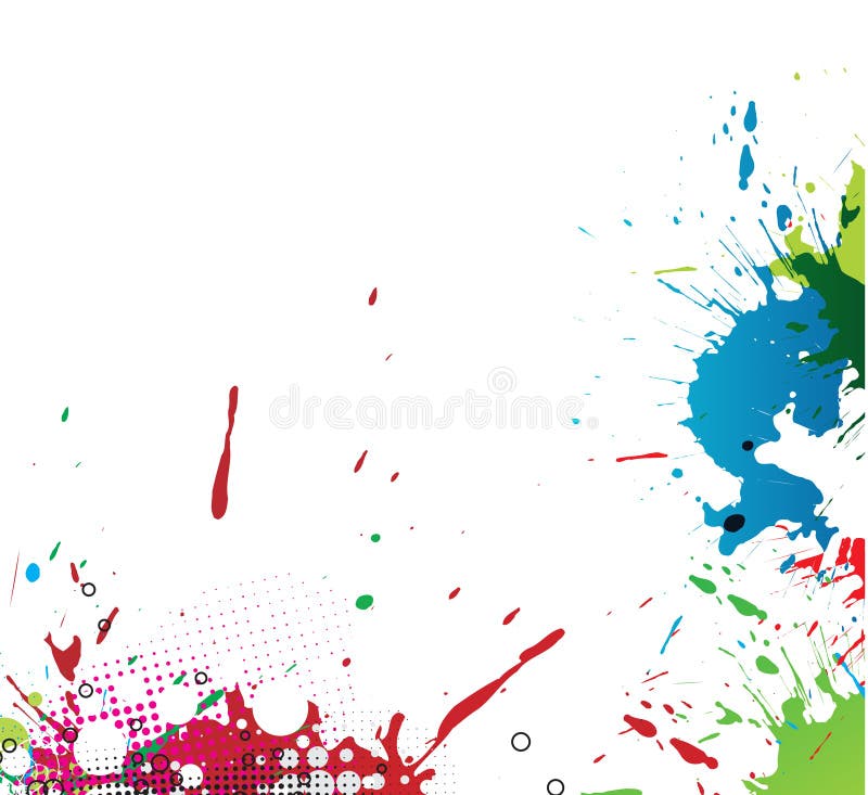 Colourful Bright Ink Splat Design Stock Vector - Illustration of design ...