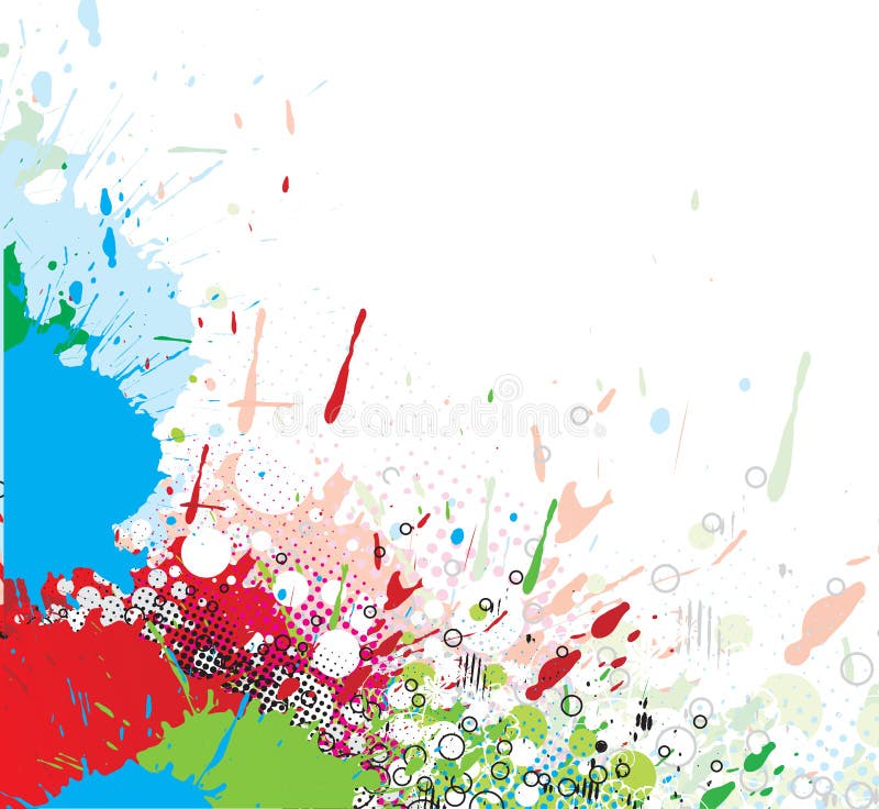Colourful Bright Ink Splat Design Stock Vector - Illustration of shape ...
