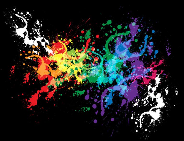 Colourful Bright Ink Splat Design Stock Illustrations – 335 Colourful ...