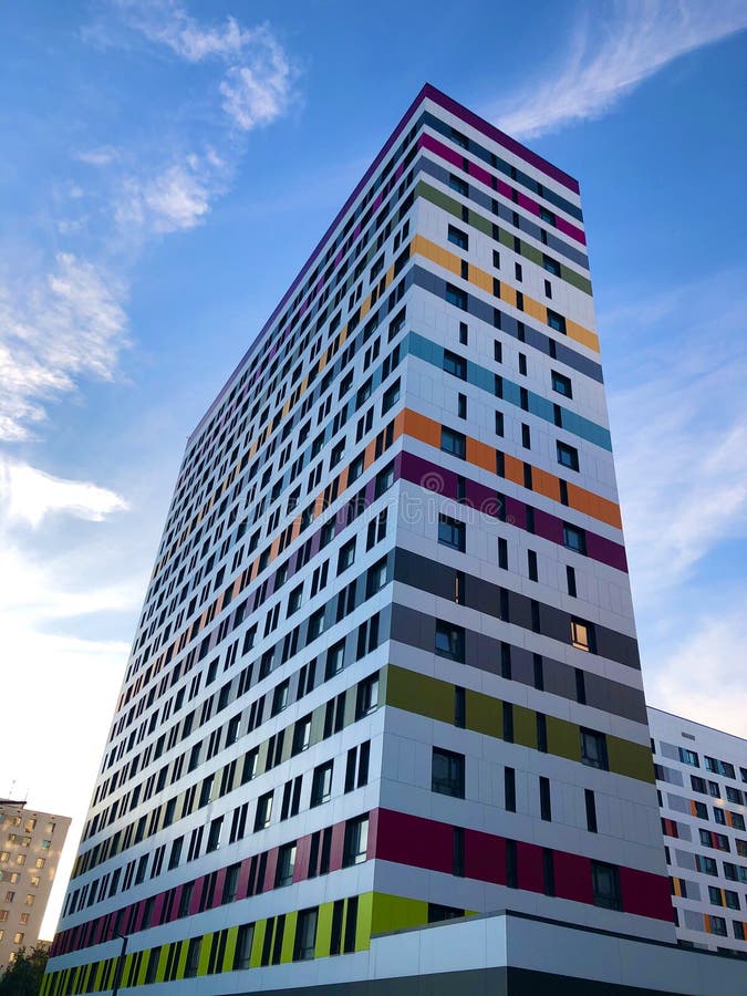 Colourful Building Flats City Architecture Stock Photo - Image of ...