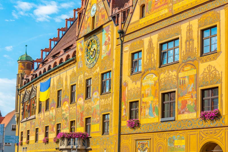 Colourful Building of Town Hall in Ulm, Germany Editorial Stock Image ...