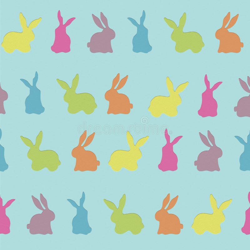 Rabbit Cutouts Seamless Repeat Pattern Vector Stock Illustrations – 2 ...