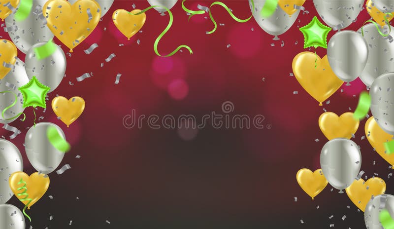 Colourful Bursting Celebration Balloons Stock Vector - Illustration of ...