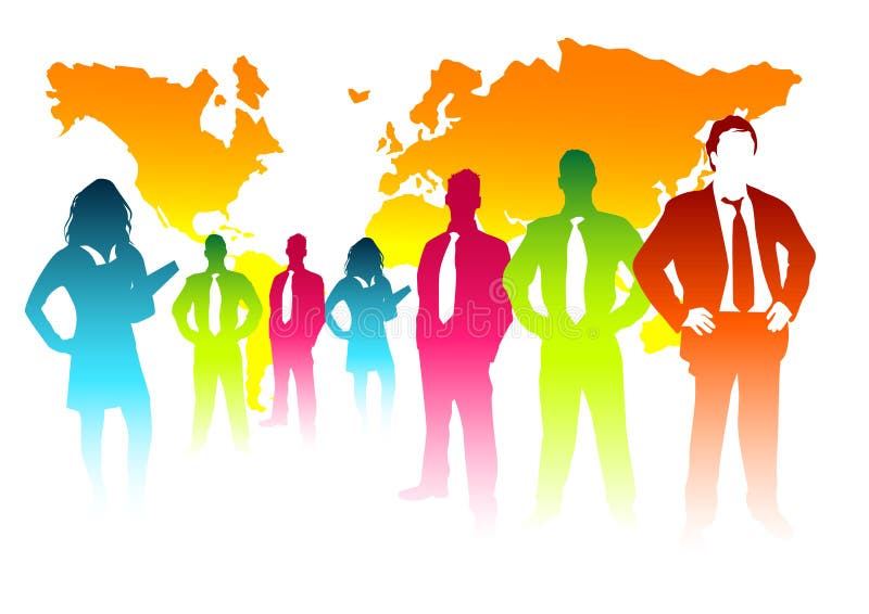Colourful Team stock illustration. Illustration of people - 14332948