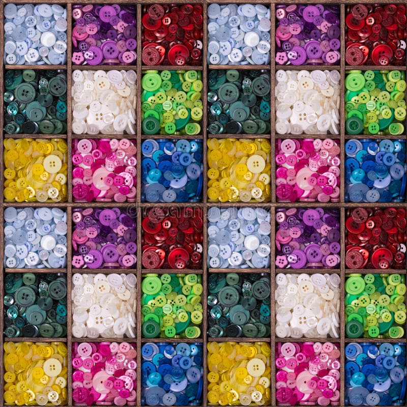 Colourful Buttons Seamless Pattern Stock Image - Image of seamless ...