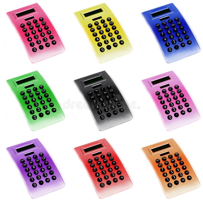 Colorful Calculators stock image. Image of calculators - 15143319