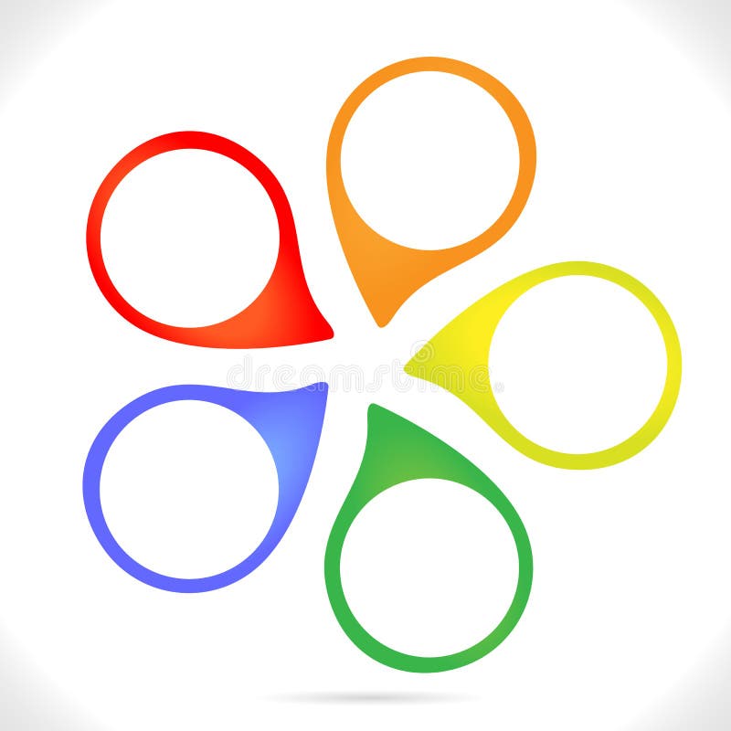 Colourful callouts stock illustration. Illustration of ideas - 38650748