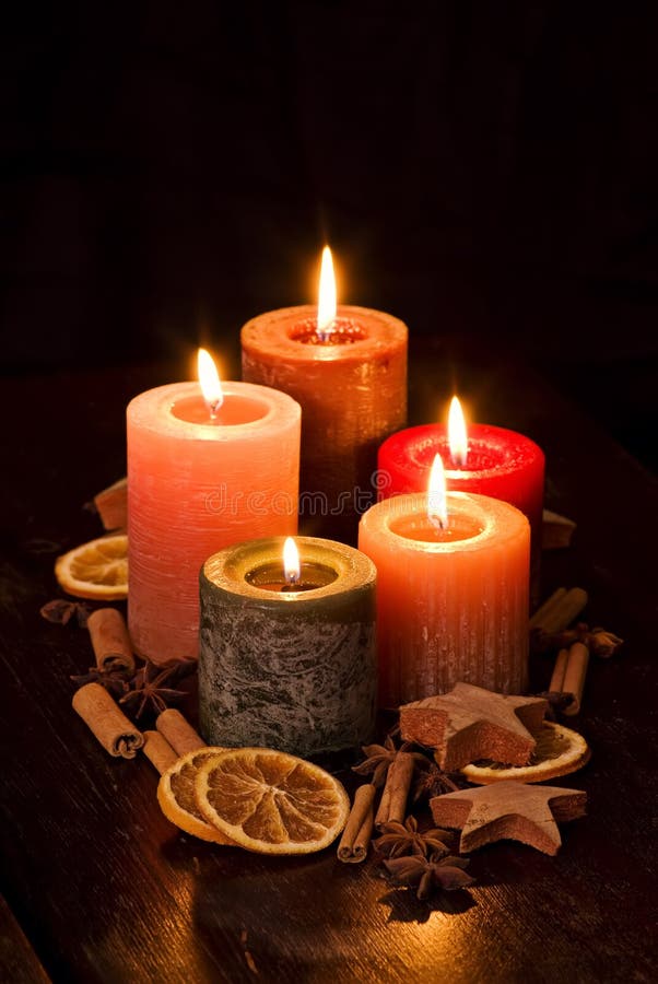 Colourful Candles stock image. Image of pricket, metal - 11909167