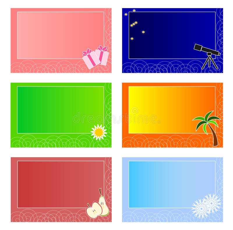 Colourful school labels stock illustration. Illustration of colour ...