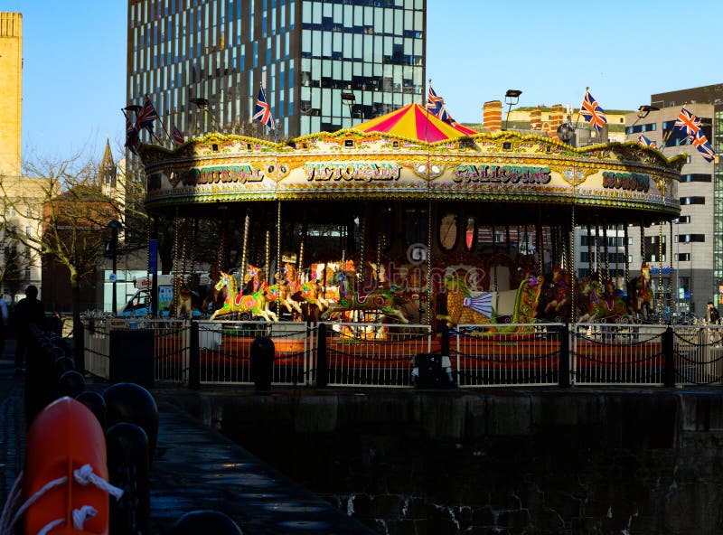 The carousel editorial stock image. Image of liverpool - 242895029