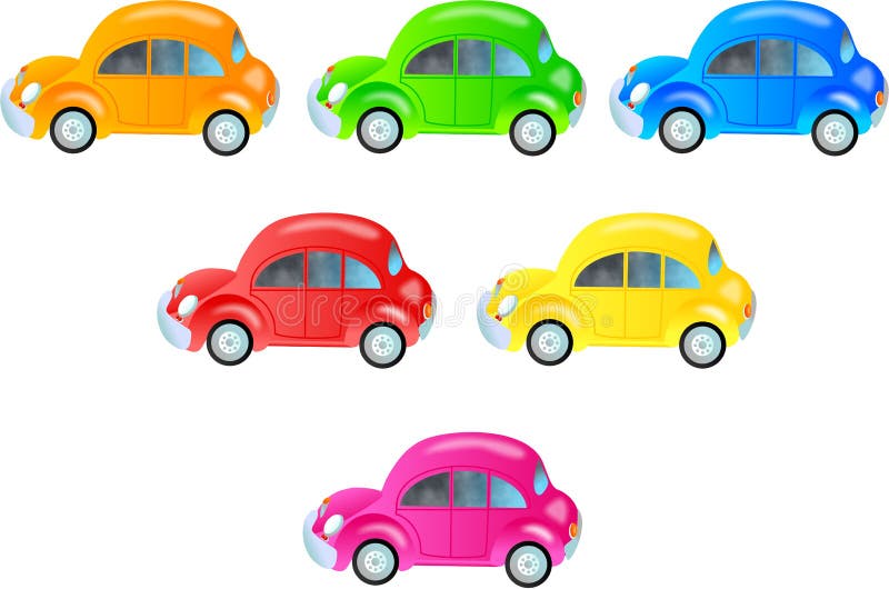 Colourful Cars stock illustration. Illustration of transportation ...