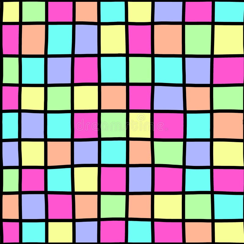 Colourful Checkers Board Seamless Pattern Stock Photo - Illustration of ...