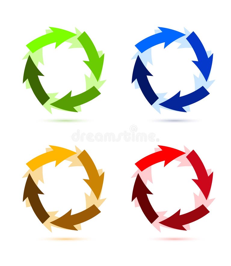 Colourful Circular Arrow Stock Illustrations – 548 Colourful Circular ...