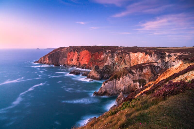 Colourful Cliffs in Cornwall, UK. Stock Photo - Image of cliffs, nature ...