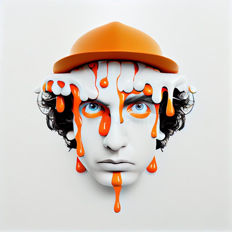 Colourful CLOCKWORK ORANGE - Generative AI Illustration Stock ...