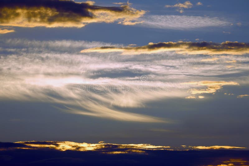 Colourful Clouds Heaven at Sunset Stock Image - Image of weather ...