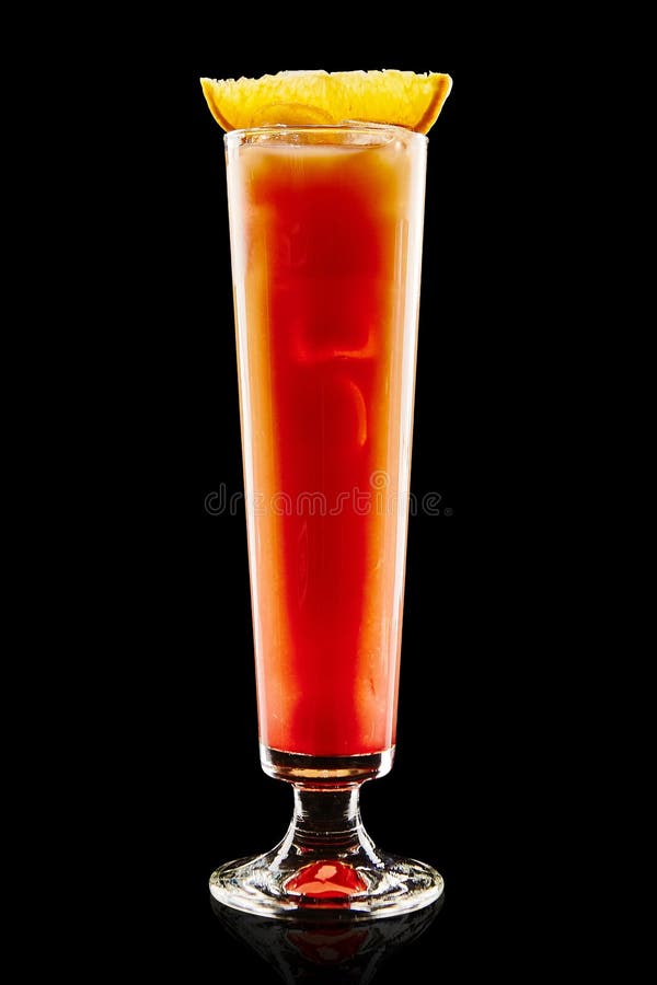 Colourful Cocktail on the Black Background Stock Image - Image of drink ...