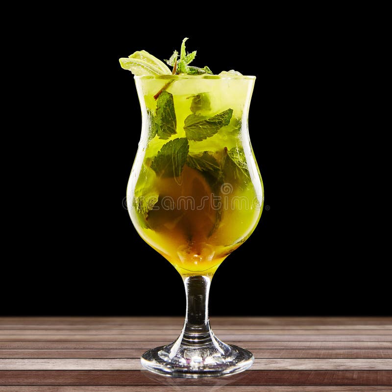 Colourful Cocktail on the Black Background Stock Image - Image of club ...