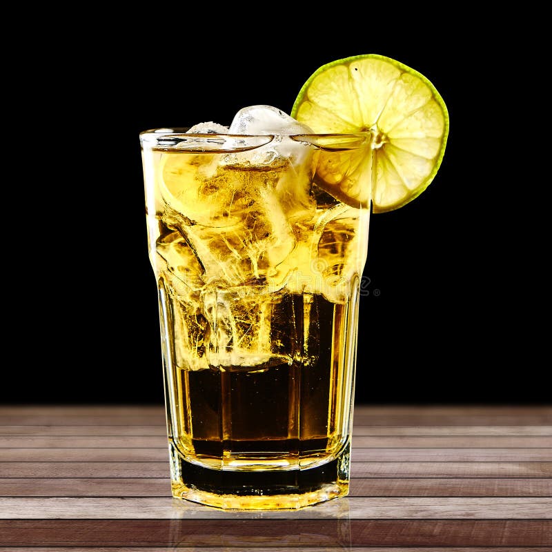 Colourful Cocktail on the Black Background Stock Photo - Image of ...