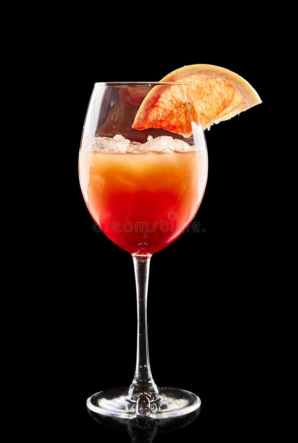 Colourful Cocktail on the Black Background Stock Image - Image of ...