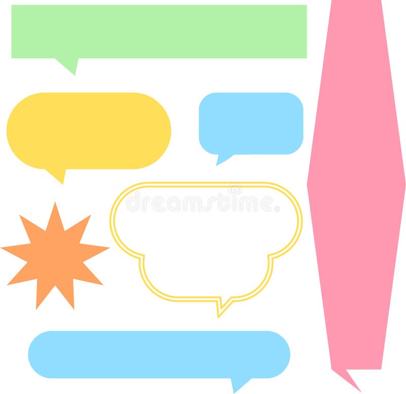 Colourful Collection of Colorful Speech Bubbles Stock Vector ...