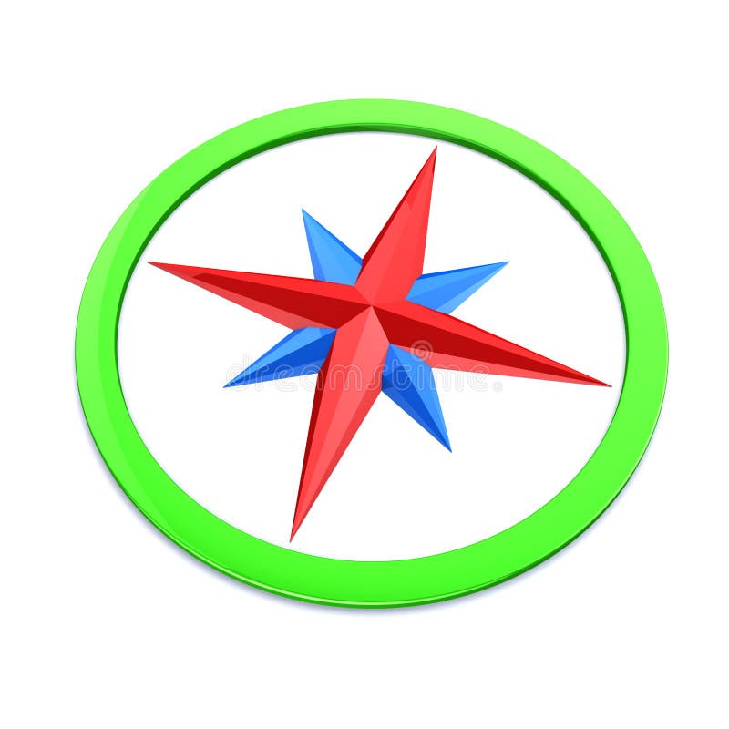 Colourful compass stock illustration. Illustration of star - 4204934