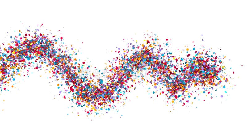 Colourful Confetti Stream on White Stock Video - Video of festival ...