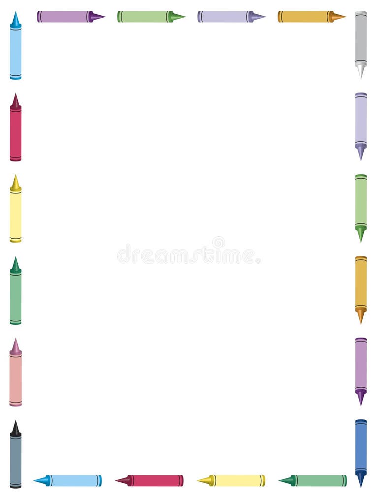 Crayons Border Stock Illustrations – 3,131 Crayons Border Stock ...