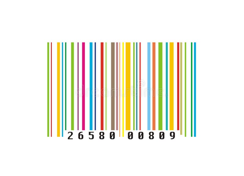 Colourful creative barcode stock illustration. Illustration of colours ...