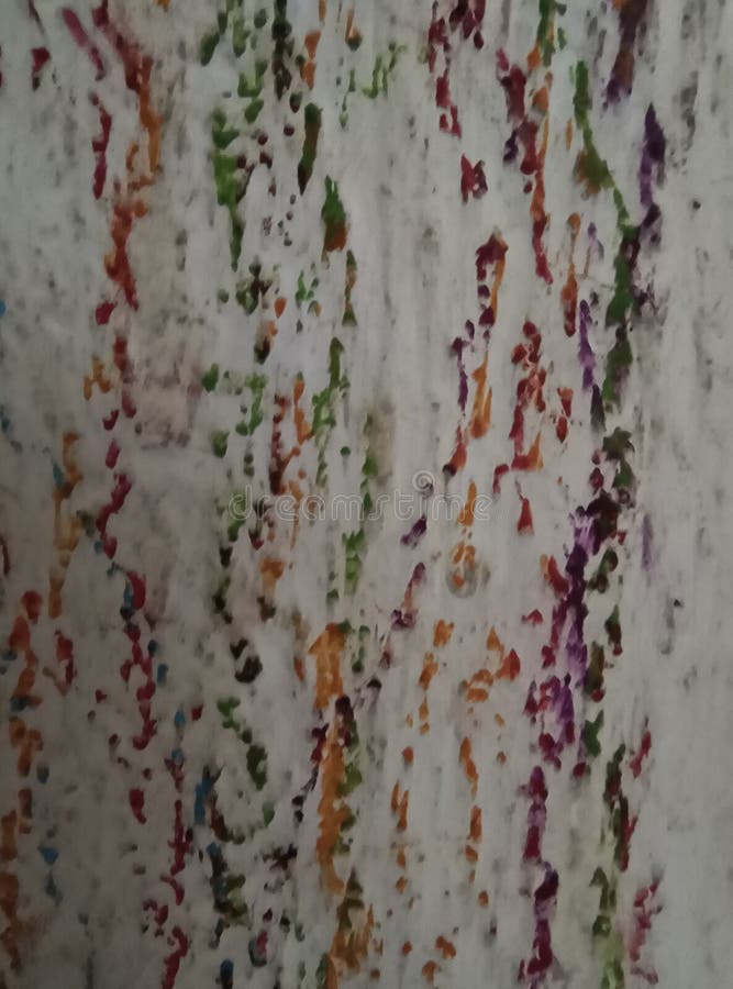 Colourful Creon Marks on White Wall Stock Image - Image of marks ...