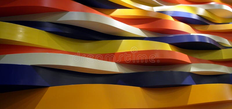 Colourful Curve Decoration in Wall Stock Photo - Image of curve, wall ...